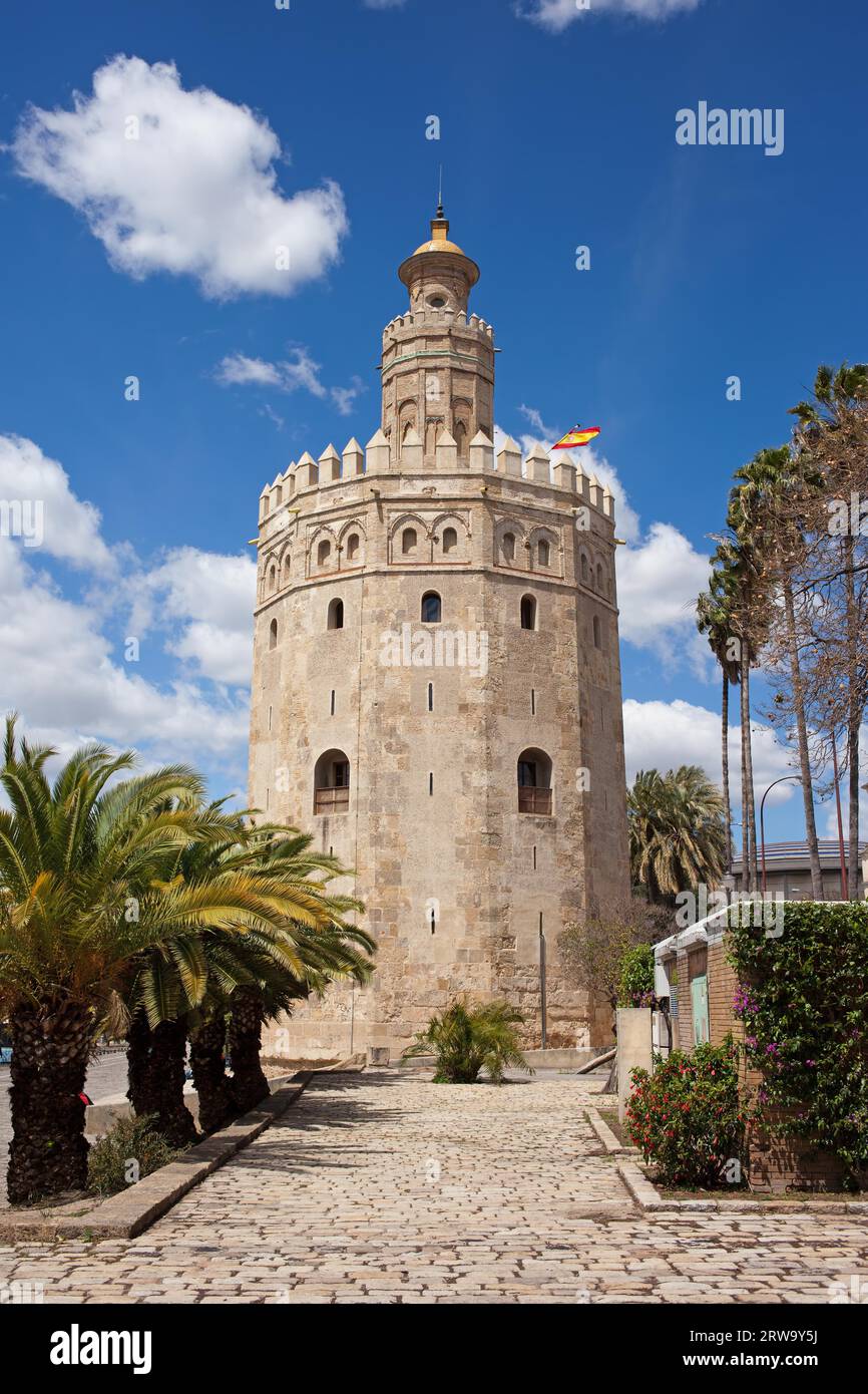 Torre del Oro (Gold Tower), medieval landmark from early 13th century ...
