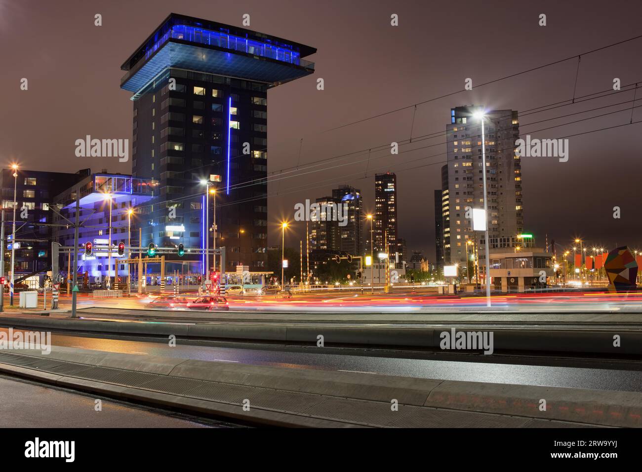Rotterdam night view hi-res stock photography and images - Alamy