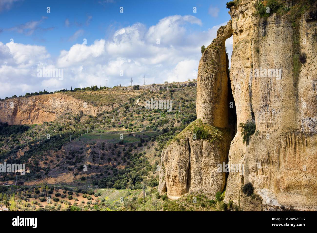 Andalucia landscape in Southern Spain, Malaga province Stock Photo - Alamy