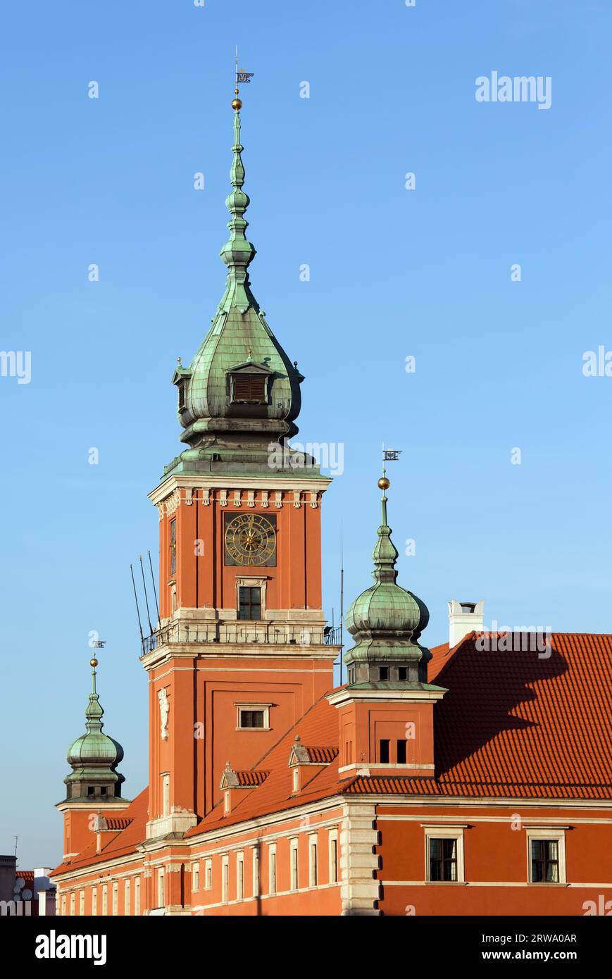 Clock Tower of the Royal Castle in Warsaw, Poland Stock Photo - Alamy