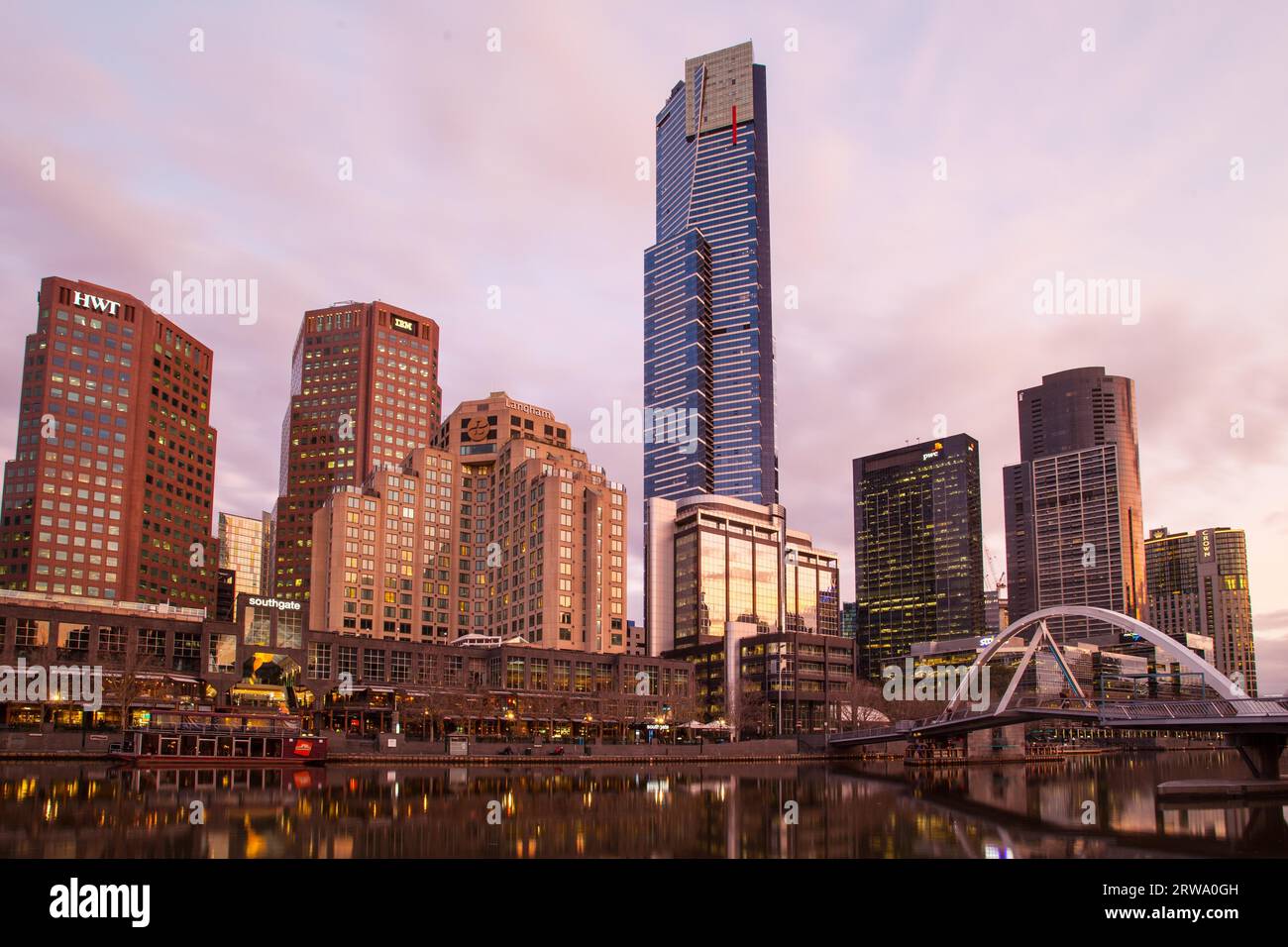 Melbourne, Australia, July 2, Melbourne's famous skyline from Flinders ...