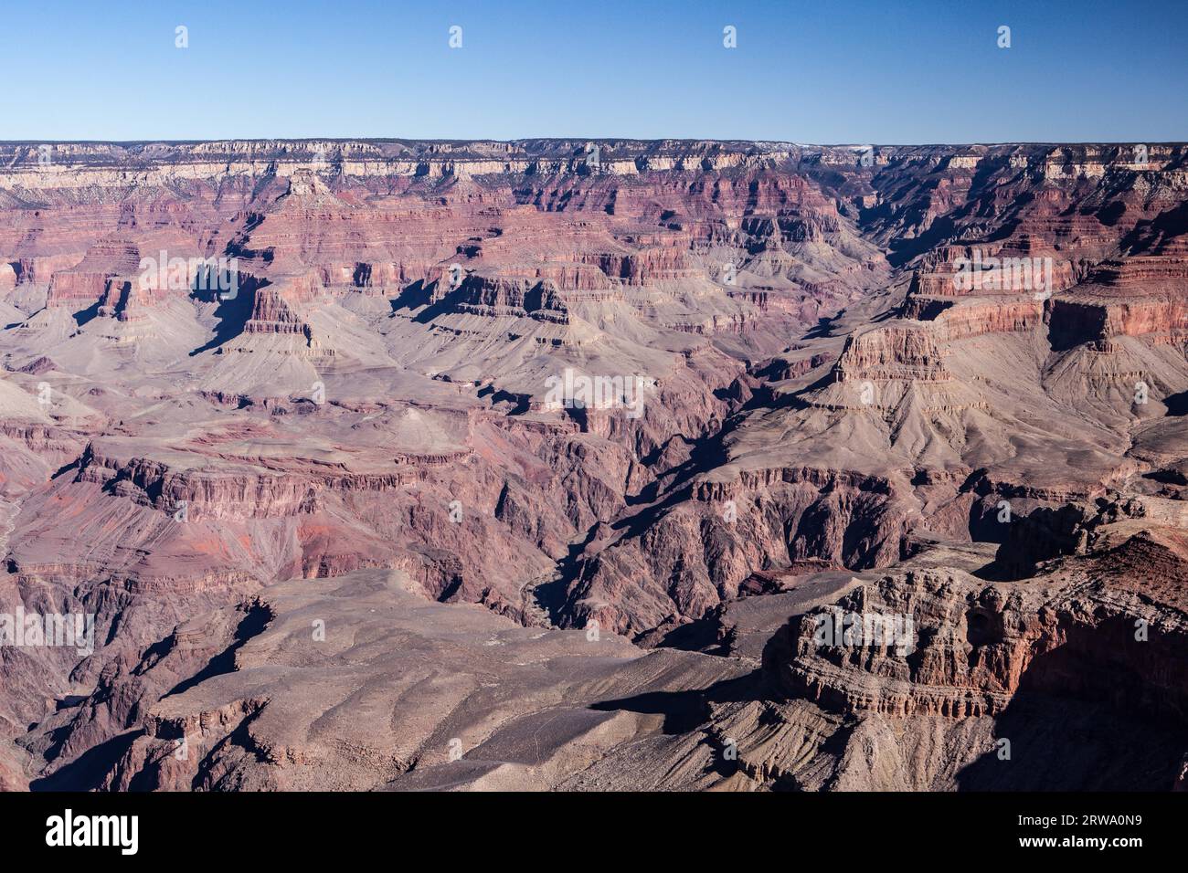 Daytime stunning views in winter around Grandview Point in Grand Canyon ...