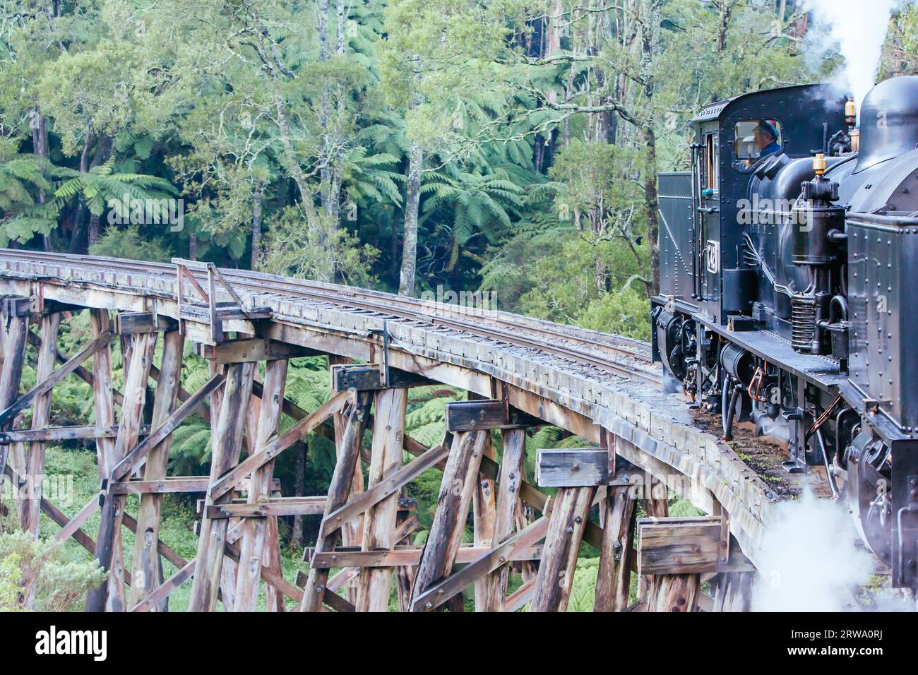 Wooden steam train hi-res stock photography and images - Alamy