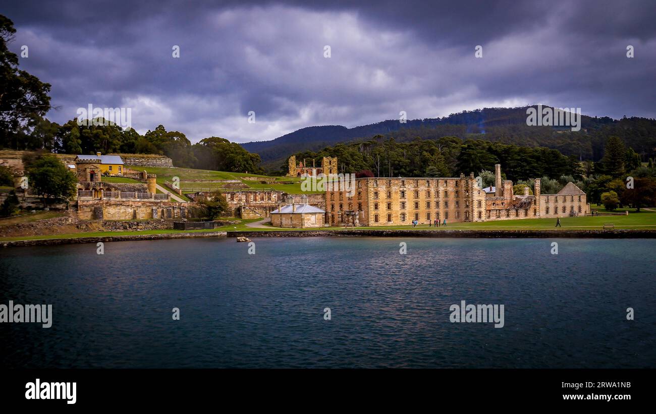 View on Port Arthur from the sea. The UNESCO world heritage ...