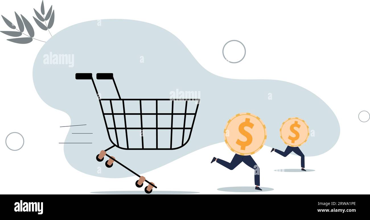 Over spending, consumerism or payment for expensive shopping cost ...