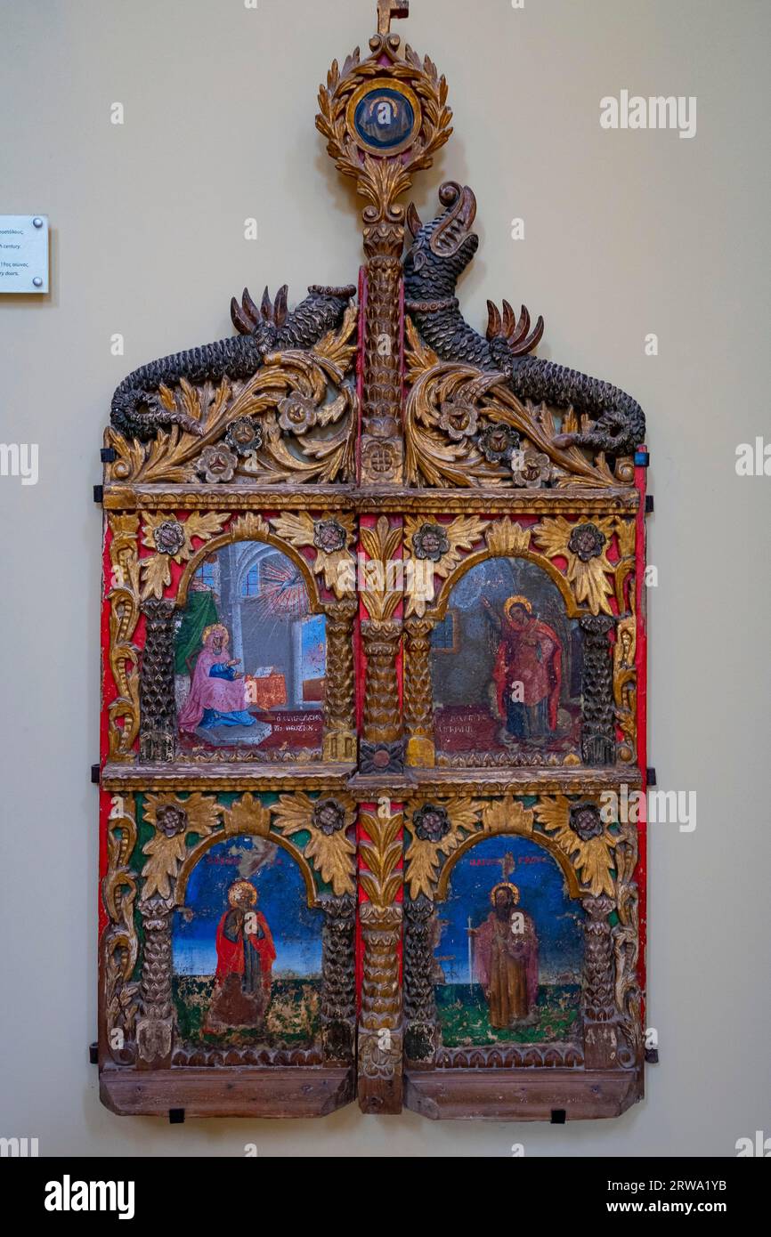 Icons from the 15th and 16th centuries on display in the Church of Our ...