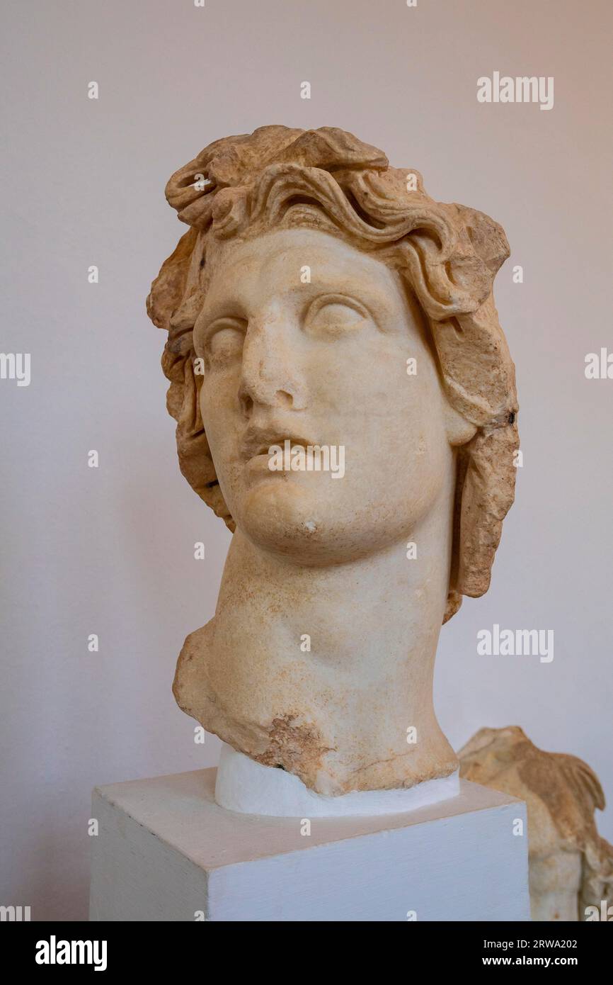 Portrait of the god Helios, Hellenistic period, Archaeological Museum ...