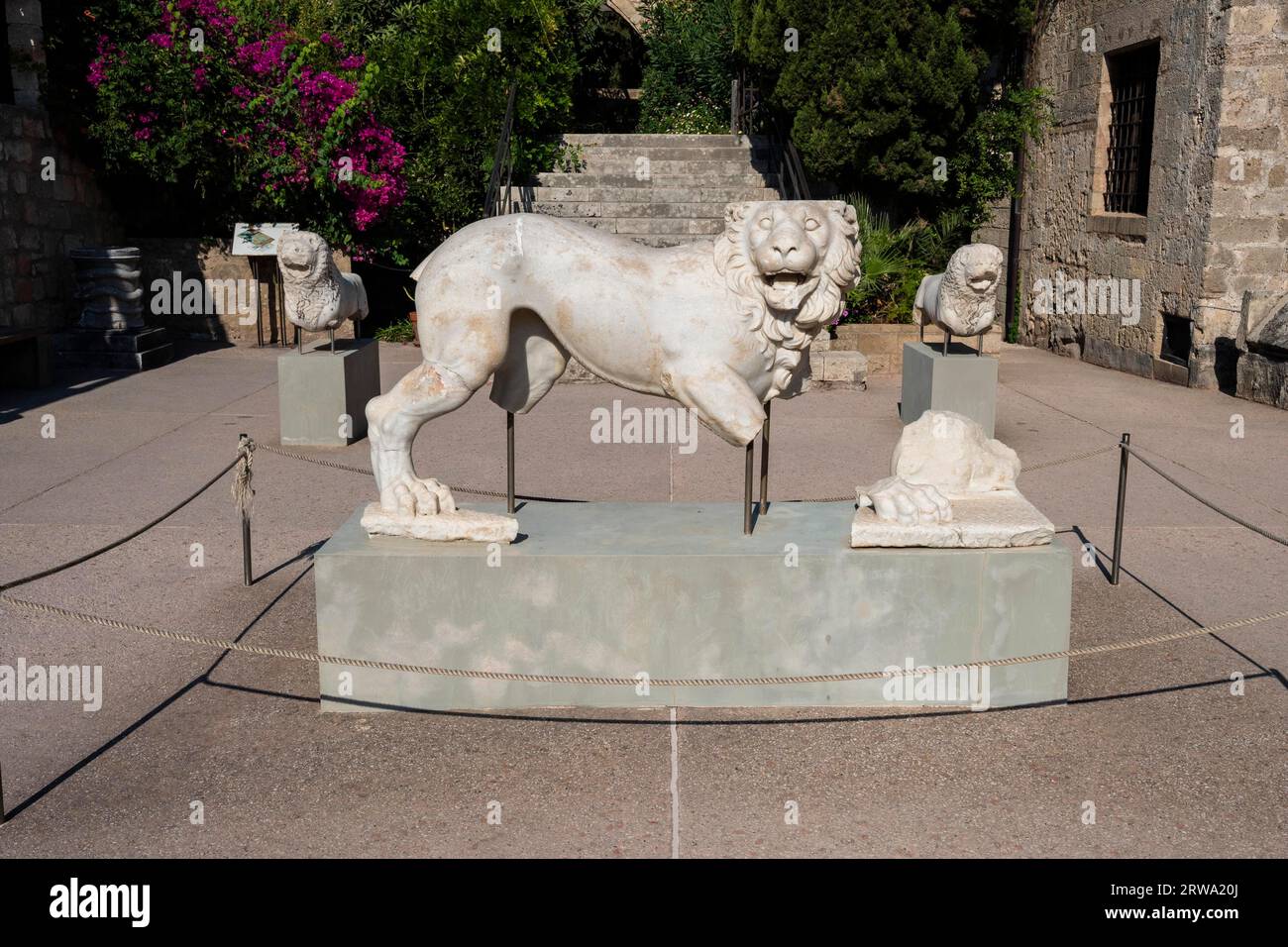 Lion sculpture as grave decoration, Archaeological Museum in the former ...