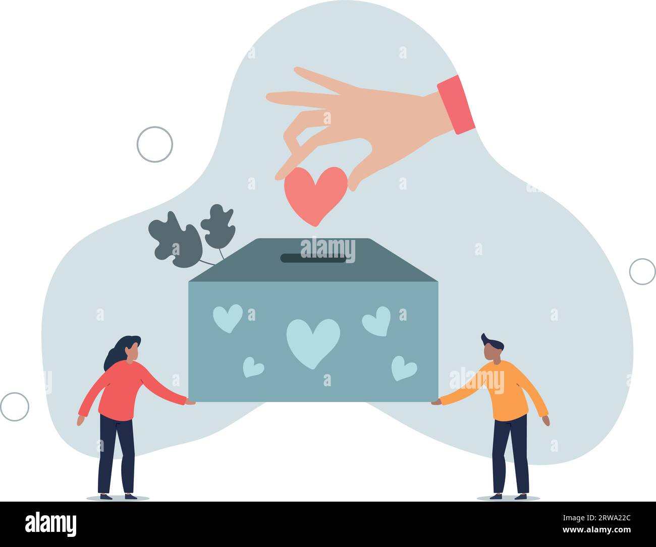 Fundraising for charity, financial help and assistance vector ...