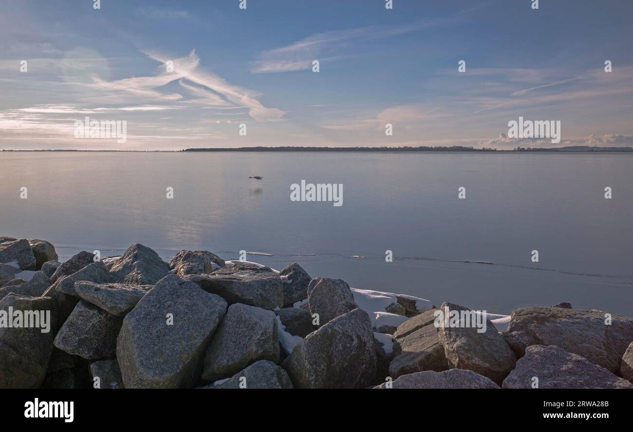 Ruegen in winter - Wieker Bodden Stock Photo - Alamy