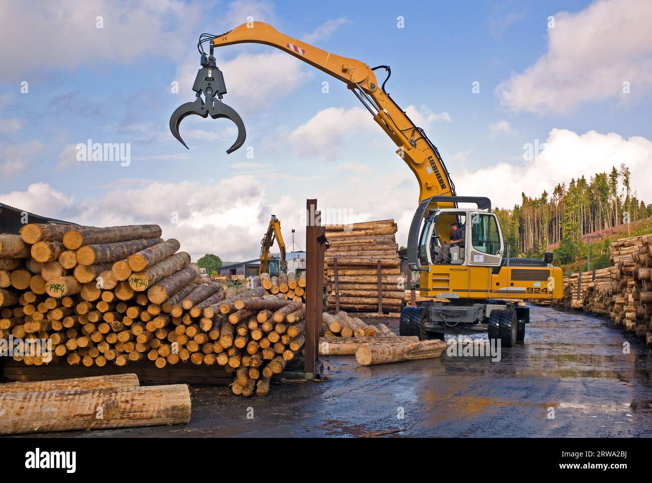 Timber grab excavator hi-res stock photography and images - Alamy