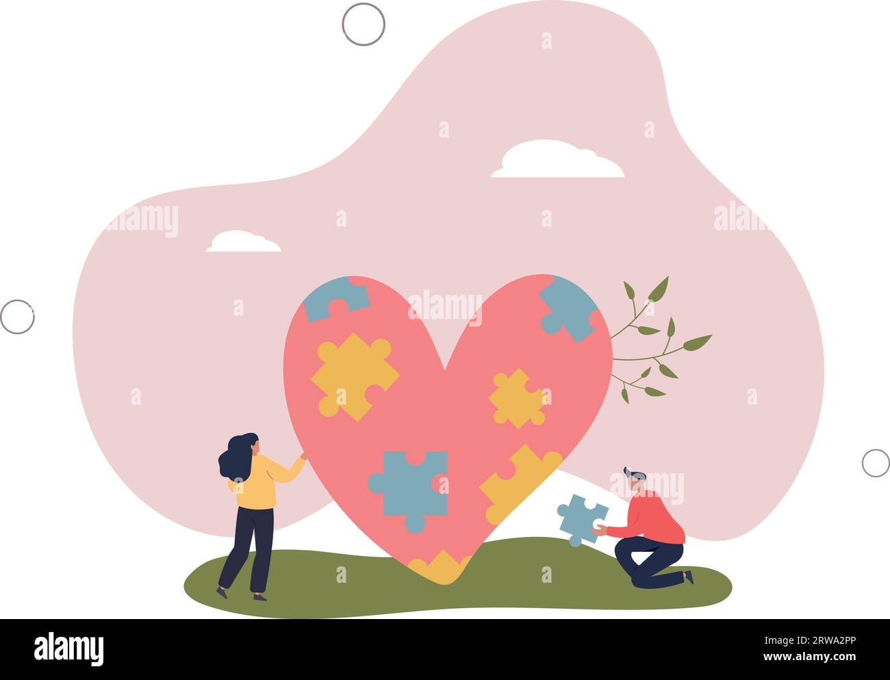 Charity project, non profit organization .Cartoon tiny volunteers fit ...