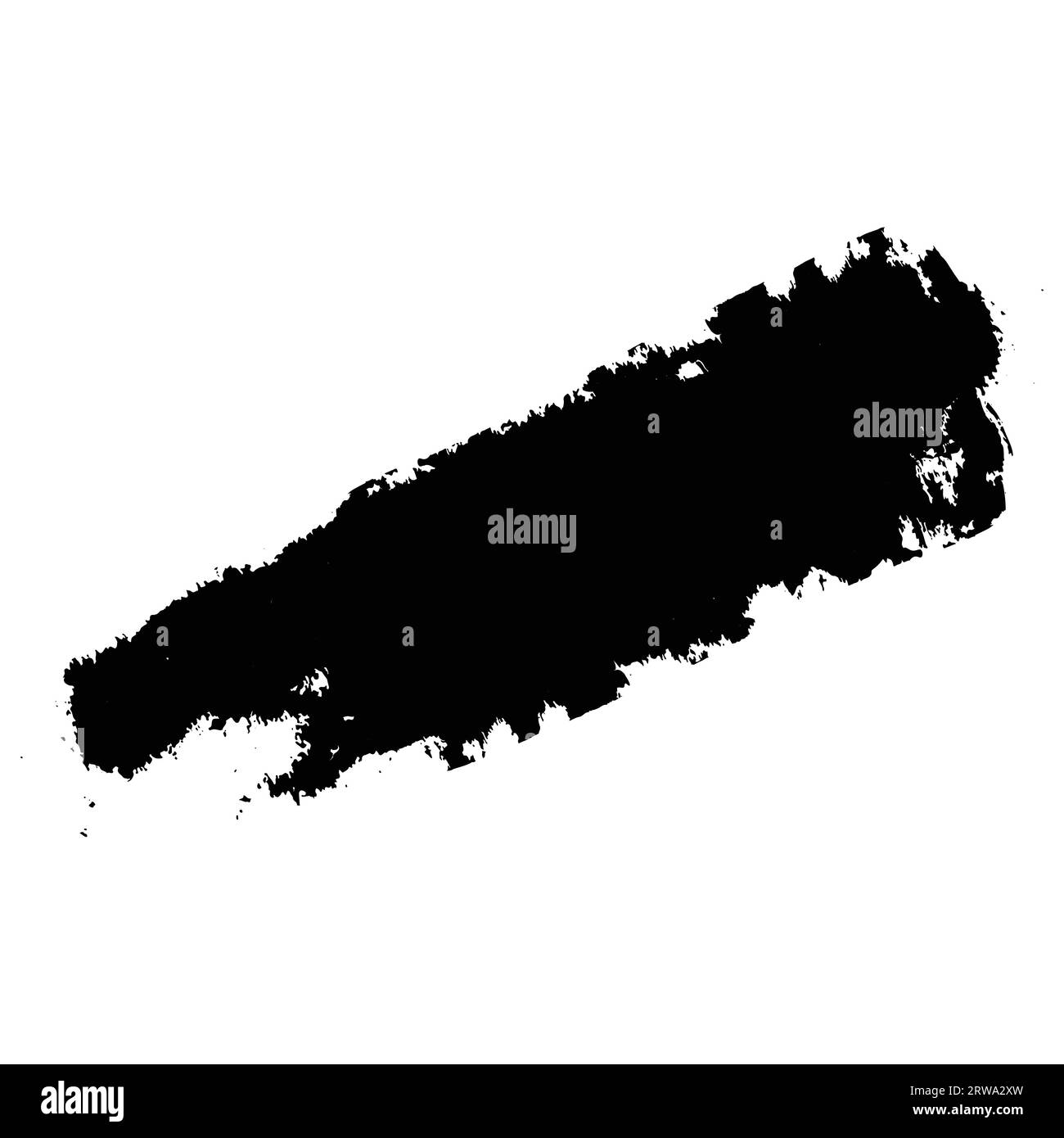 Brush stroke, grunge design element with distress texture. Black ...