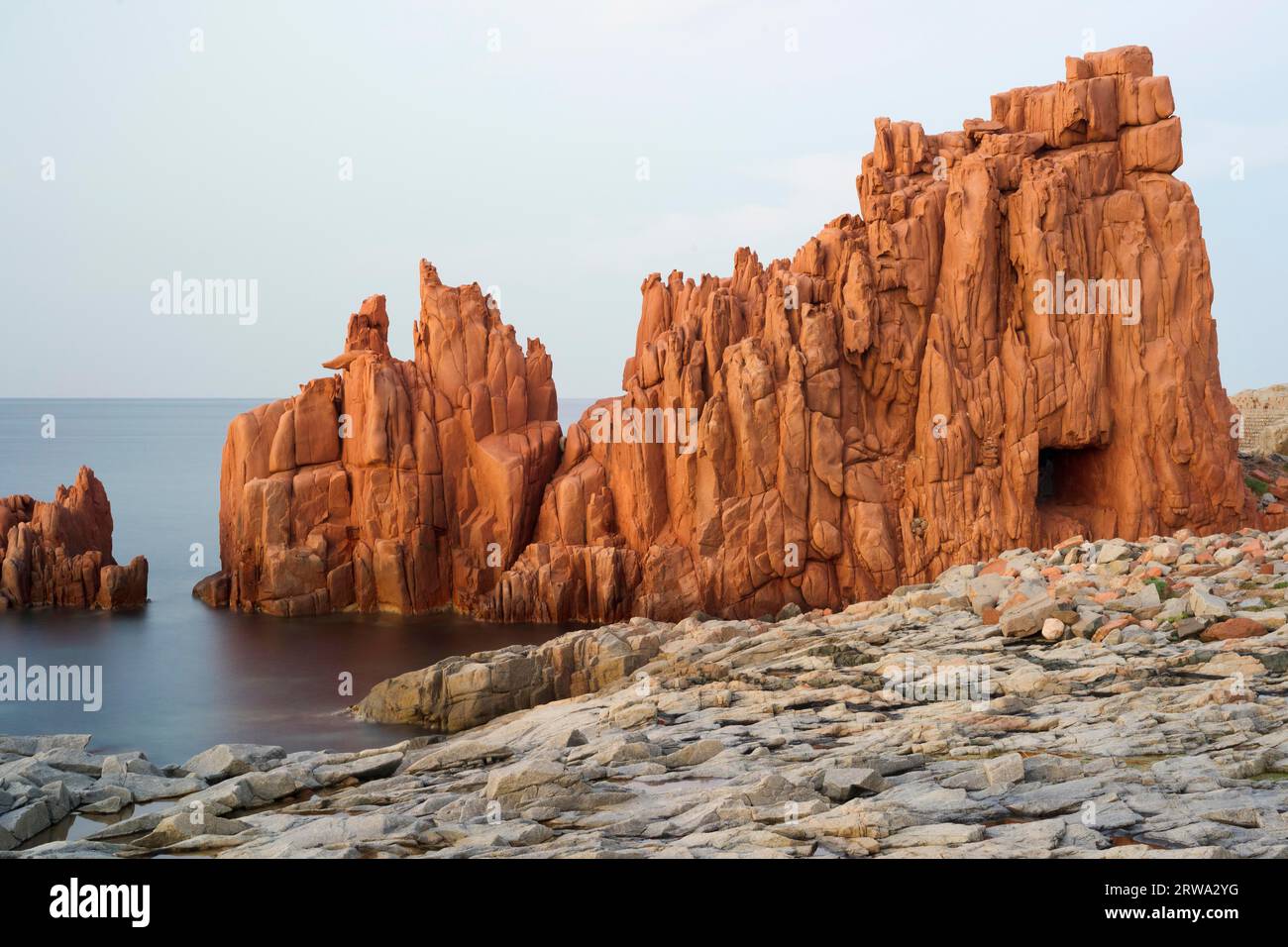 The porphyry rocks of Arbatax, Sardinia, Italy, Europe The porphyry ...