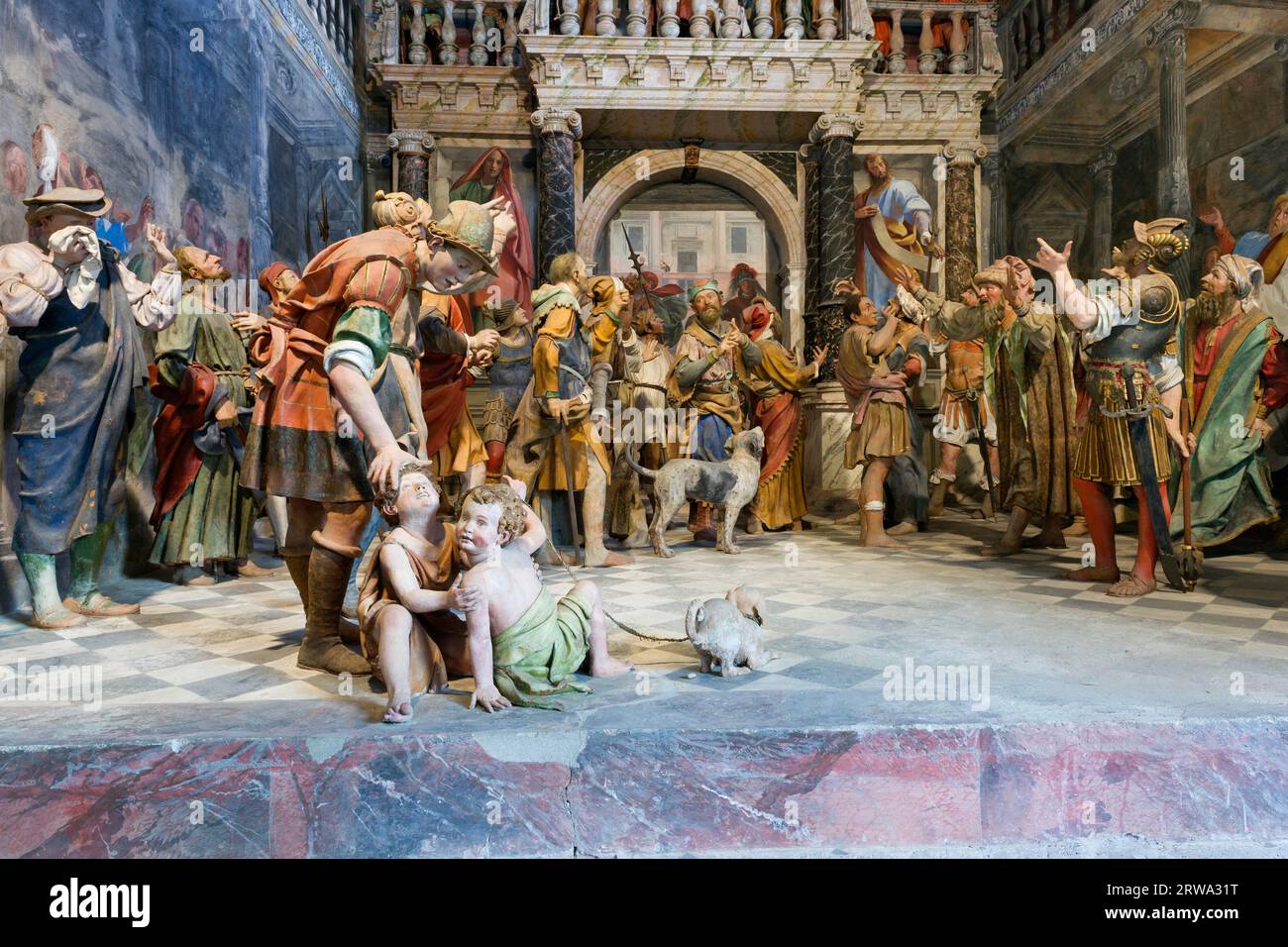 This chapel depicts the scene in which Pilate leads Christ, with the ...