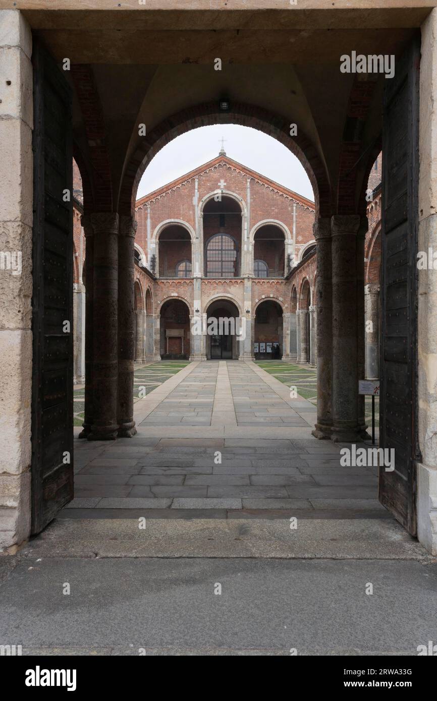 The atrium and narthex, of the important early Christian Romanesque ...