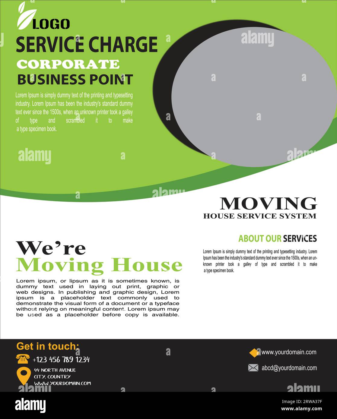 Corporate Business Point for Moving House Service System Flyer Stock ...