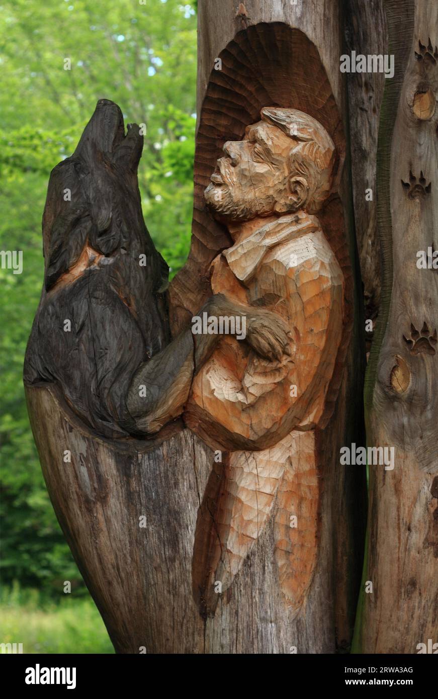 Wooden carved figure Stock Photo - Alamy