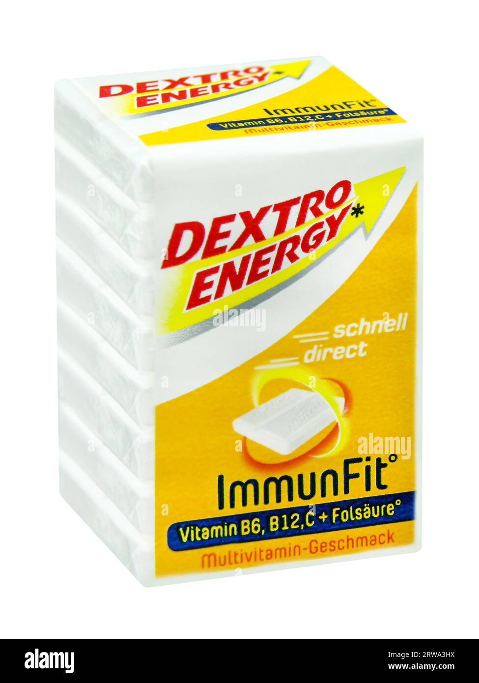Traubenzucker Dextro Energy Immunfit isolated on white background Stock ...
