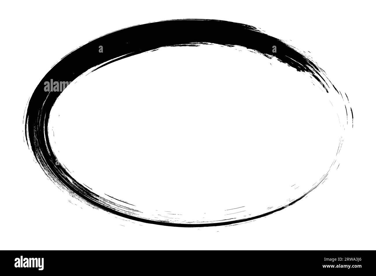 Ellipse frame form, grunge design element with distress texture. Black ...