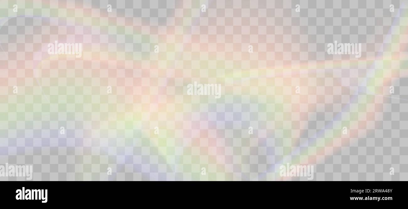 Blurred rainbow refraction overlay effect. Light lens prism effect on ...