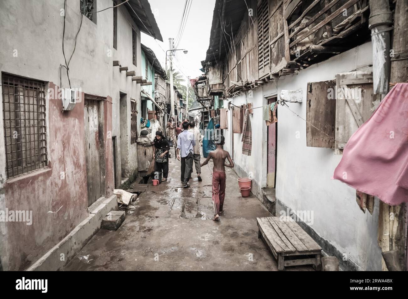 Khulna, Bangladesh, circa July 2012: Photo of native people walking in ...