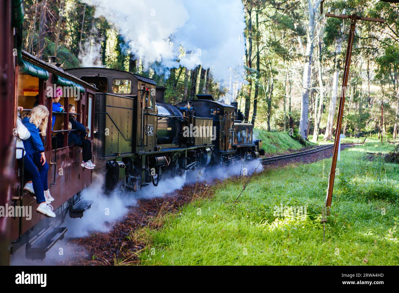 Wooden steam train hi-res stock photography and images - Alamy