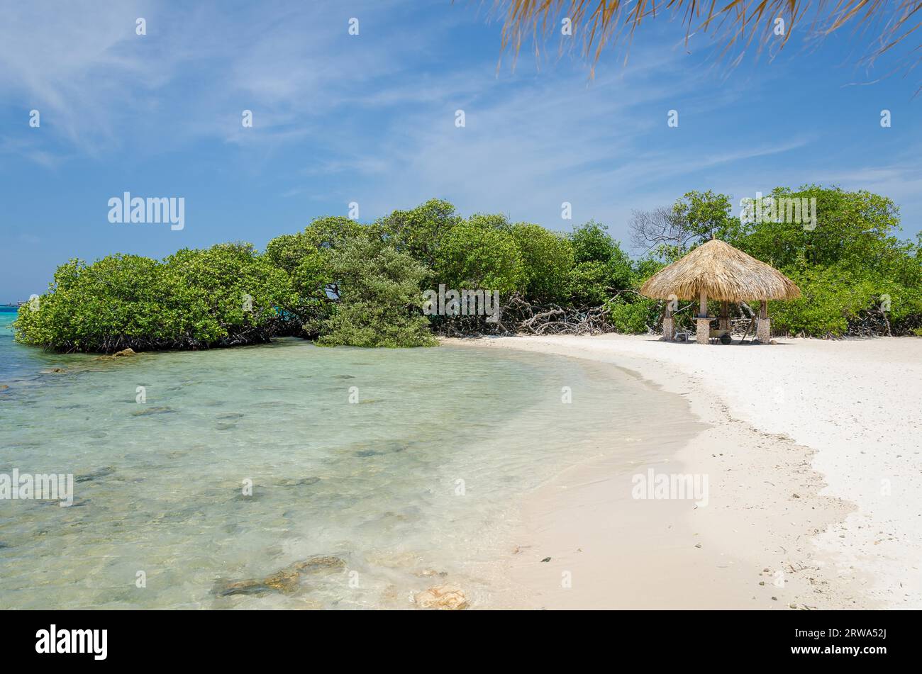 Amazing view of the Mangel Halto beach in Aruba, a caribbean paradise ...