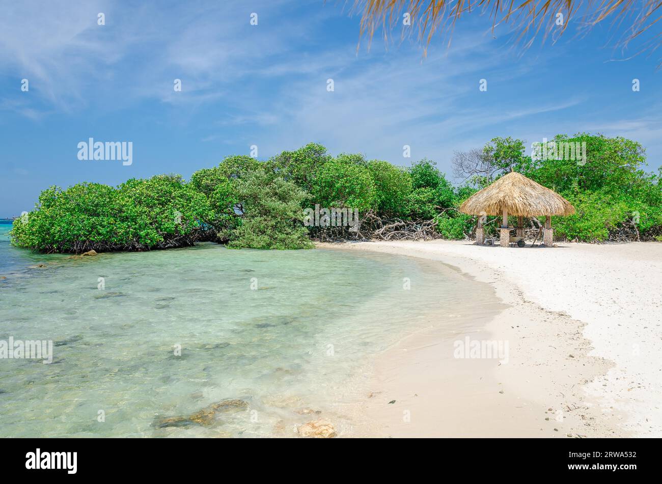 Amazing view of the Mangel Halto beach in Aruba, a caribbean paradise ...
