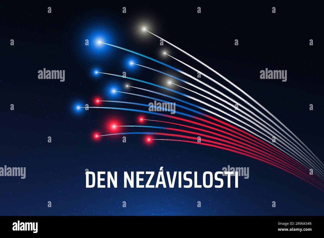 October 28th, czech republic independence day, czech flag fireworks on ...