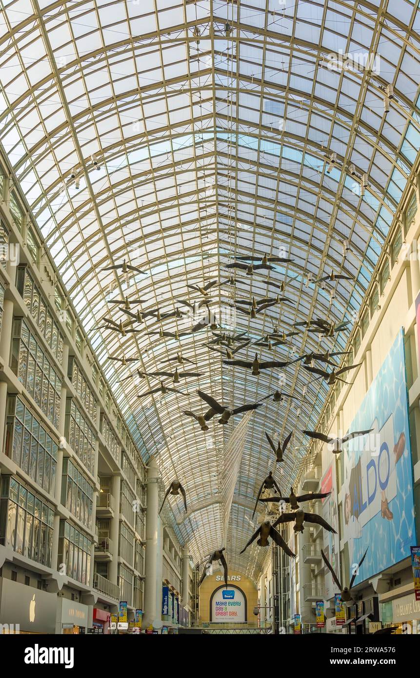 Toronto, Canada, 29 may 2013: The flying birds sculpture at the Toronto ...