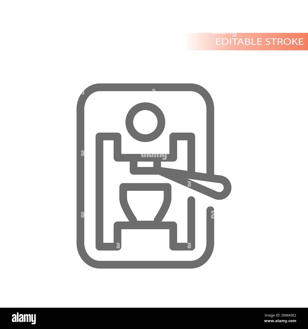 Coffee machine line vector icon. Espresso maker outline symbol Stock Vector Image & Art - Alamy