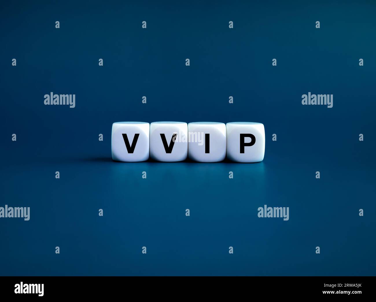 VVIP business design text icon on wooden cube block isolated on luxury ...