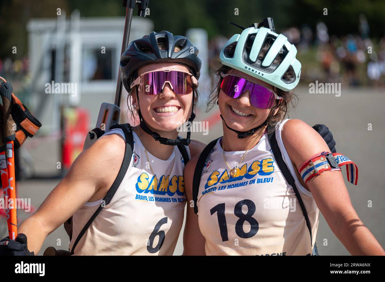 MICHELON OCEANE and Camille Coupe during the Biathlon Summer Tour 2023 ...