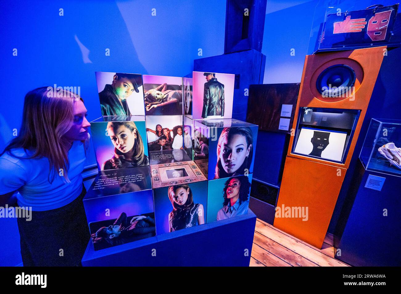 London, UK. 18th Sep, 2023. Sound systems and quotes from Proverbs ...