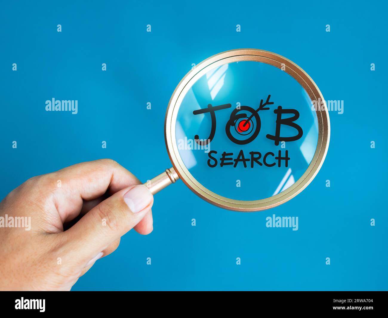 Hire job magnifier icon hi-res stock photography and images - Alamy