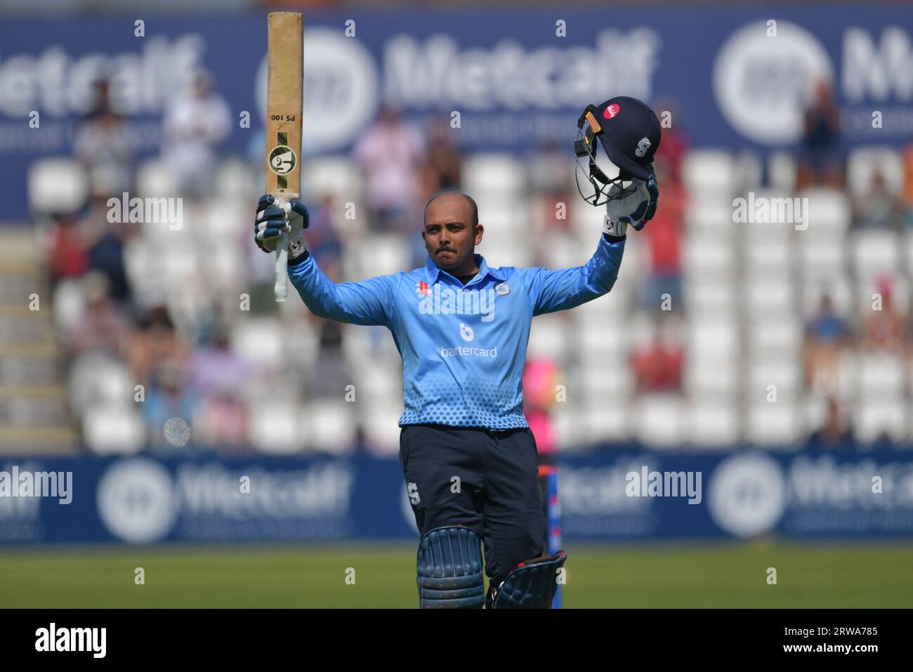 Northampton, England - August 9 2023: Prithvi Shaw of Northamptonshire ...