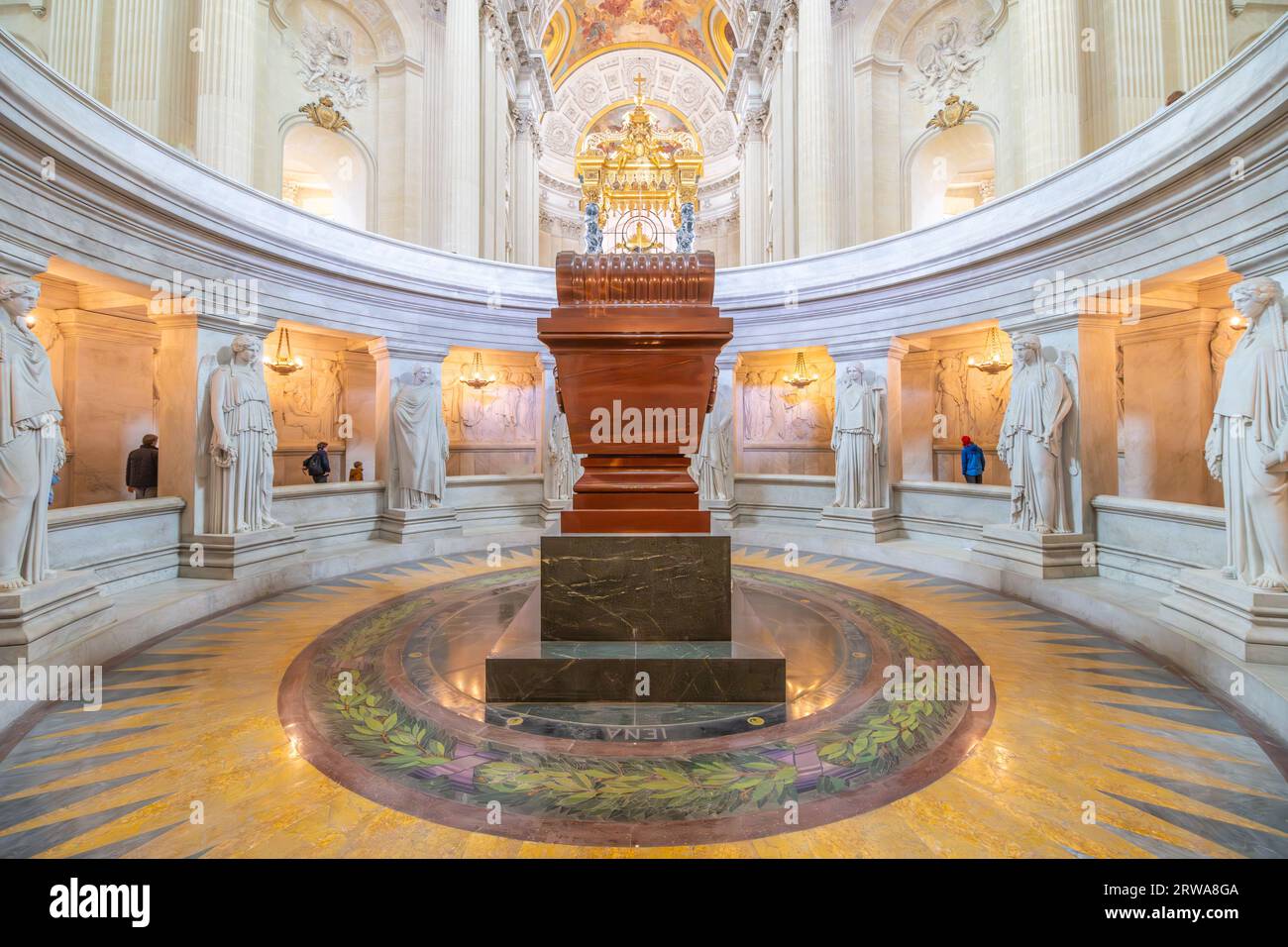 Tomb of Napoleon at Les Invalides. Keep the mortal remains of Napoleon following their ...
