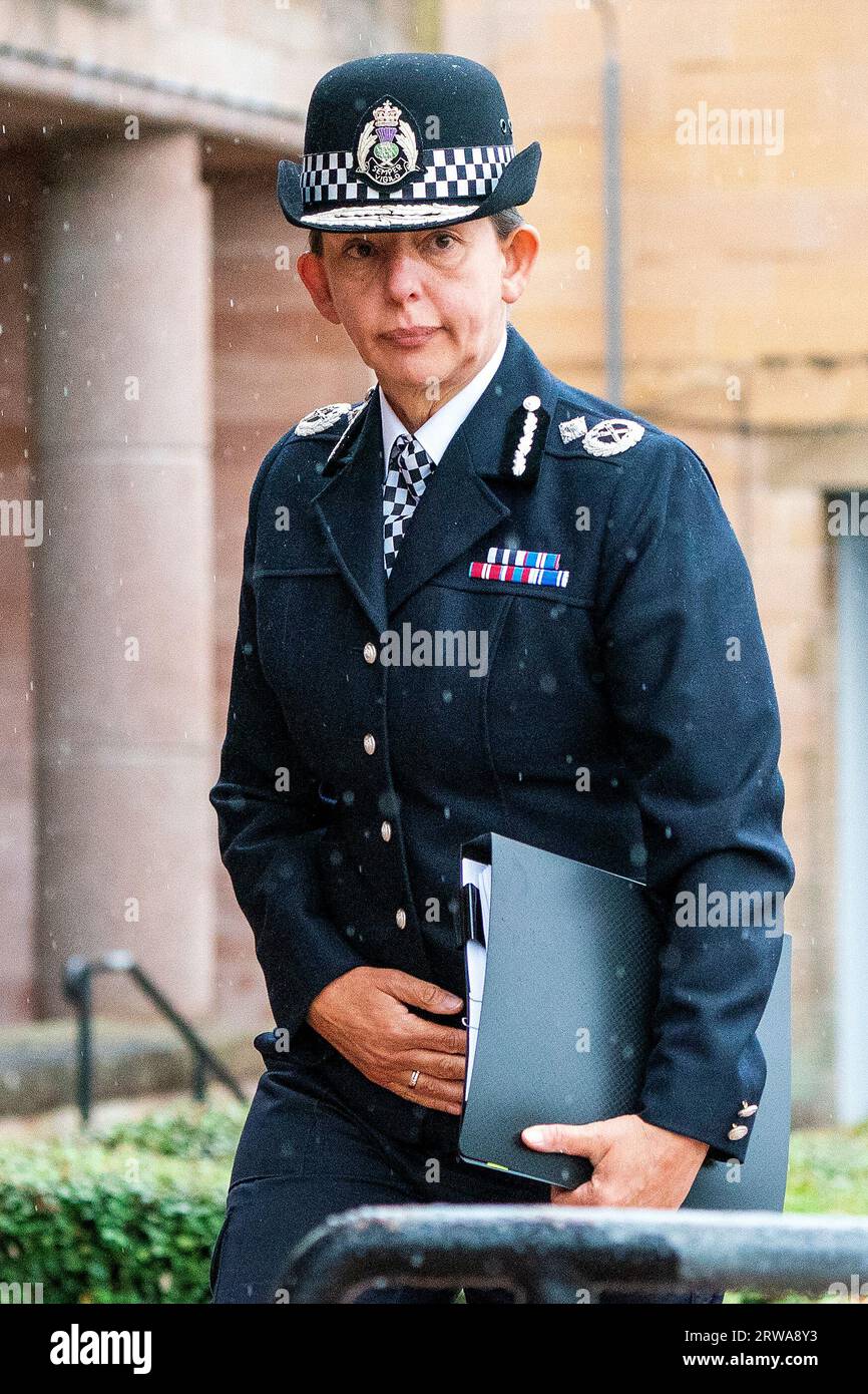 Deputy Chief Constable Fiona Taylor arrives at Falkirk Sheriff Court ...