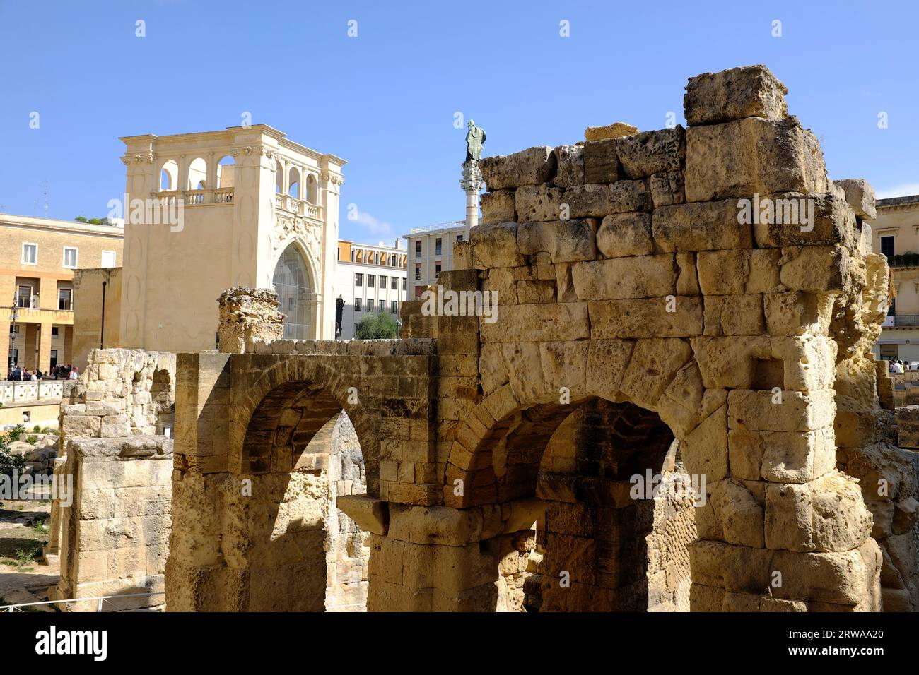 Lecce amphitheatre people hi-res stock photography and images - Alamy