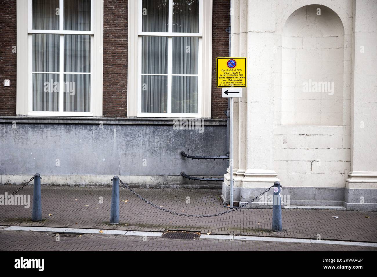 THE HAGUE - Signs on the route where a towing scheme is in force for ...