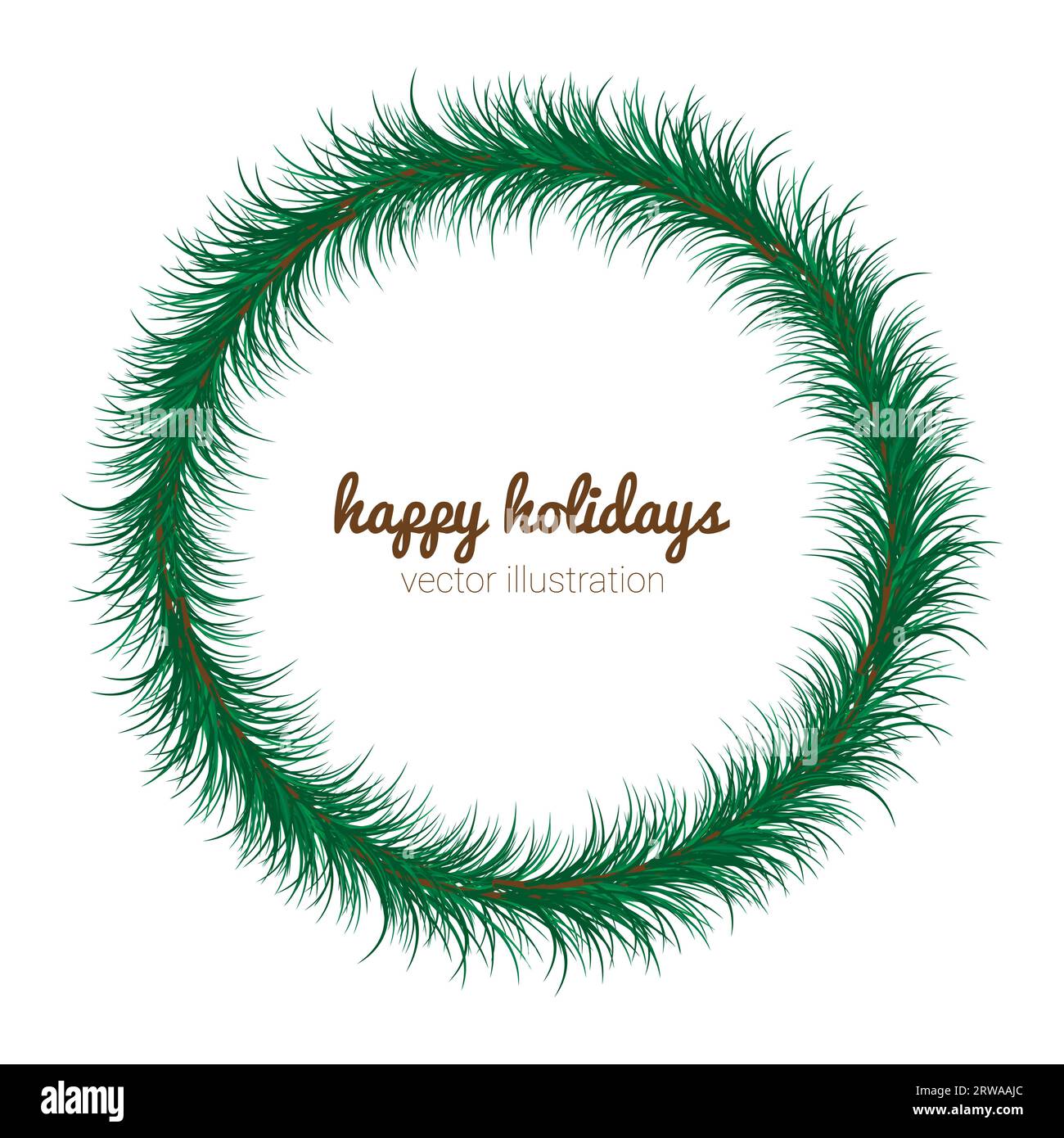 Vector pine frame, border of spruce, pine Christmas branches Stock ...