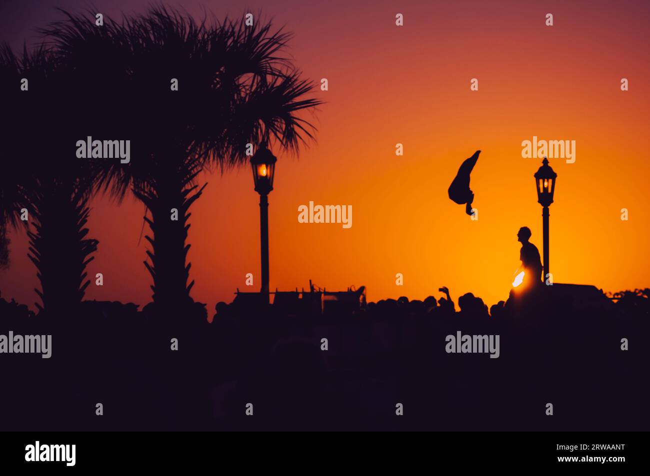 Sunset Celebration at Mallory Square Key West Stock Photo - Alamy