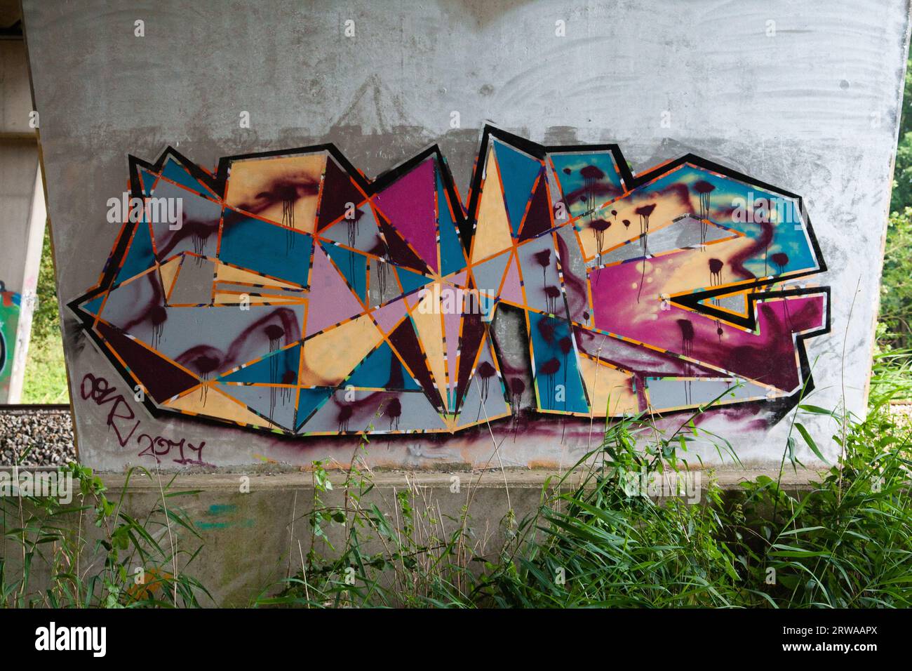 Enjoying an afternoon of checking out graffiti in the Netherlands Stock ...