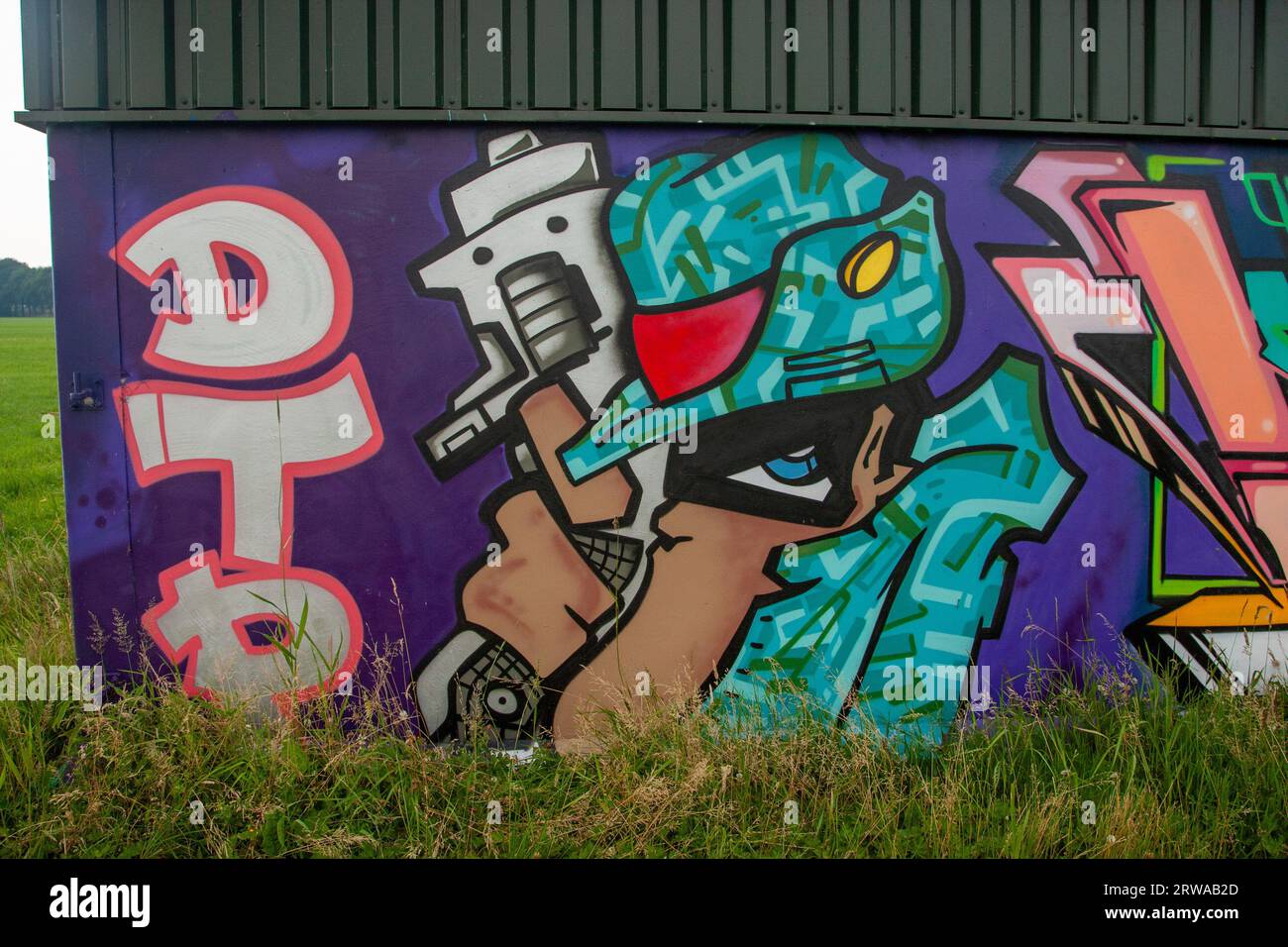 Enjoying an afternoon of checking out graffiti in the Netherlands Stock ...