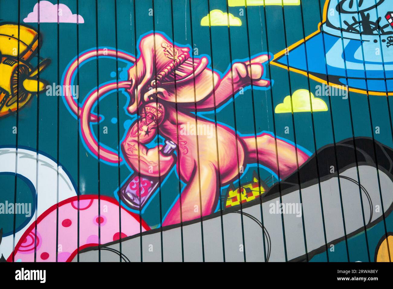 Enjoying an afternoon of checking out graffiti in the Netherlands Stock ...