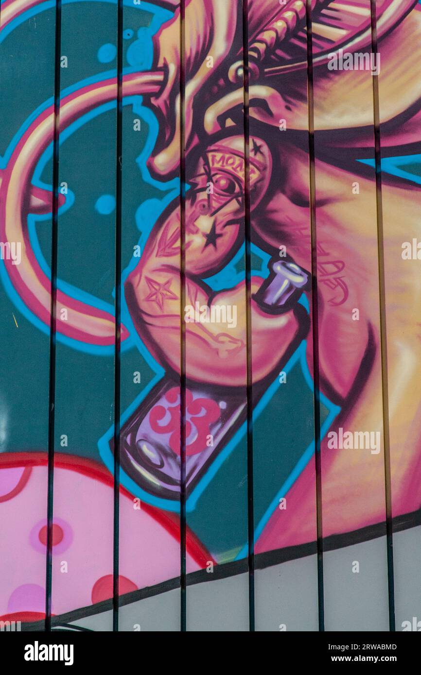 Enjoying an afternoon of checking out graffiti in the Netherlands Stock ...