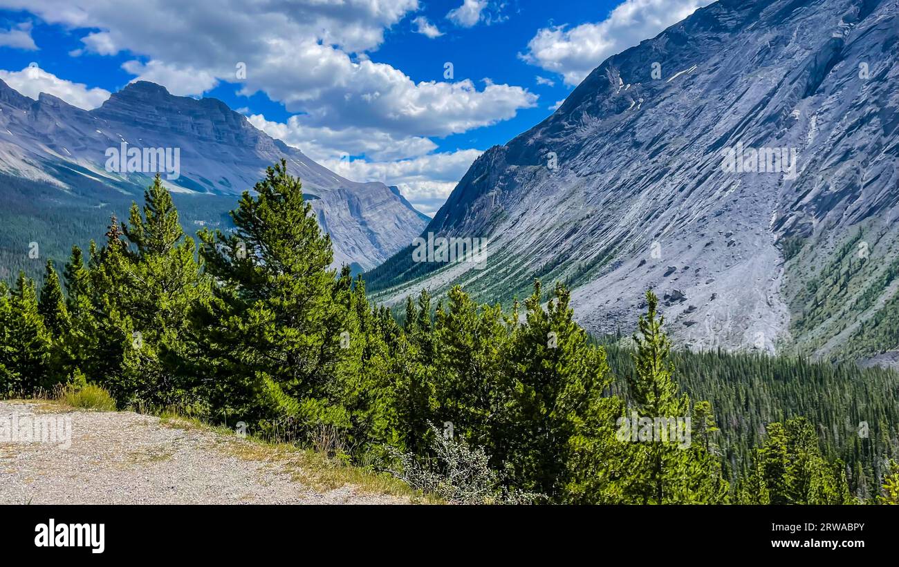 Big Hill and Big Bend in Banff National Park in Alberta, Canada Stock ...