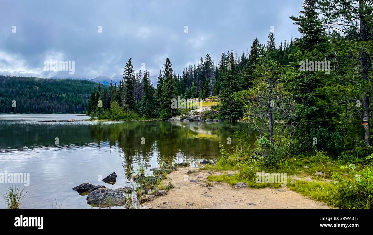Pyramid Lake in Jasper National Park in Alberta, Canada Stock Photo - Alamy