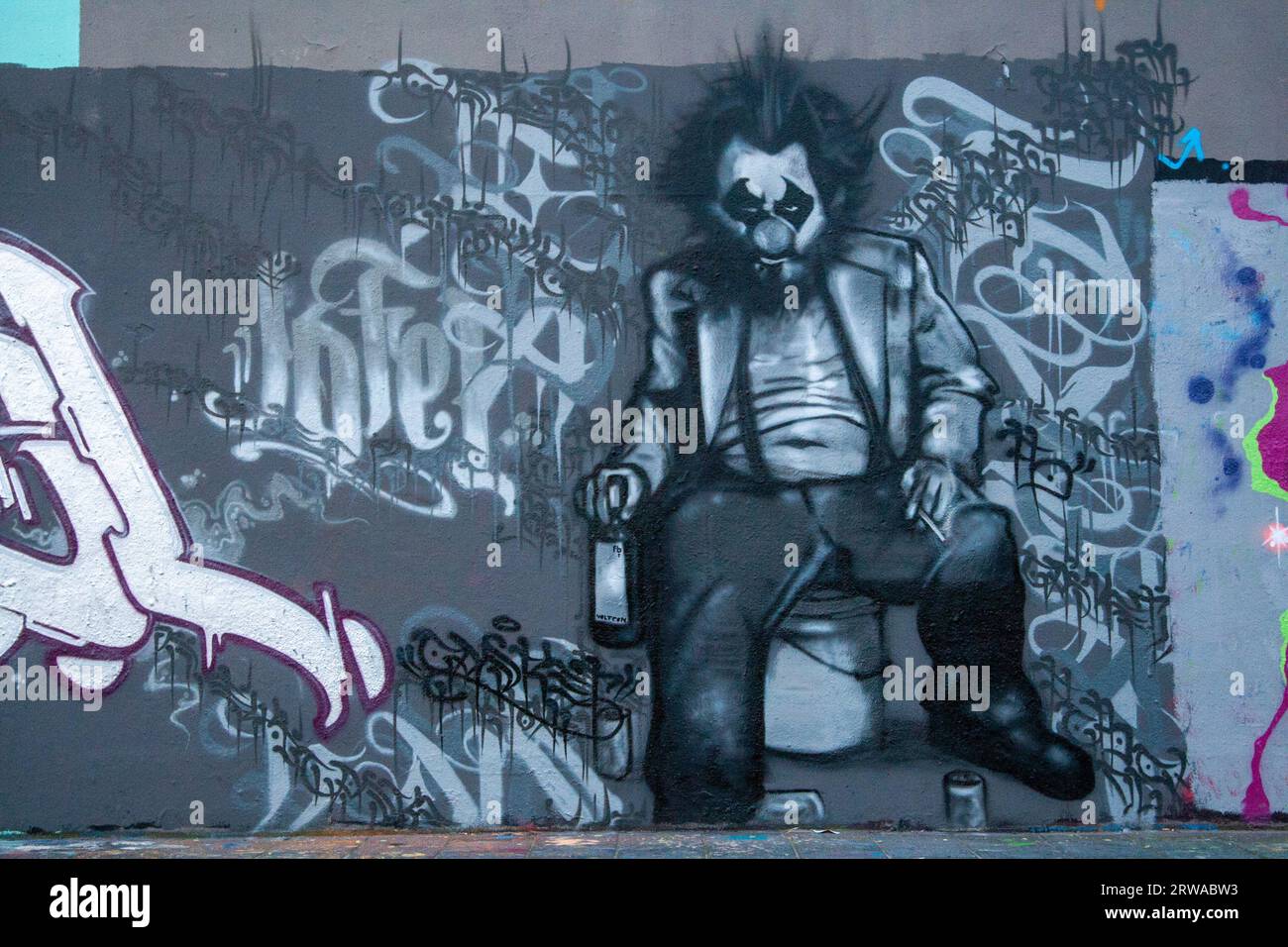 Enjoying an afternoon of checking out graffiti in the Netherlands Stock ...